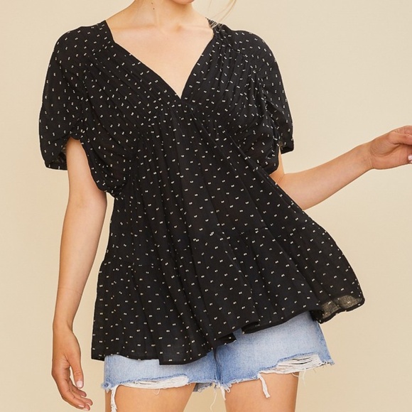 Anniewear | Tops | The Celestev Neck Front And Back Tiered Oversized ...